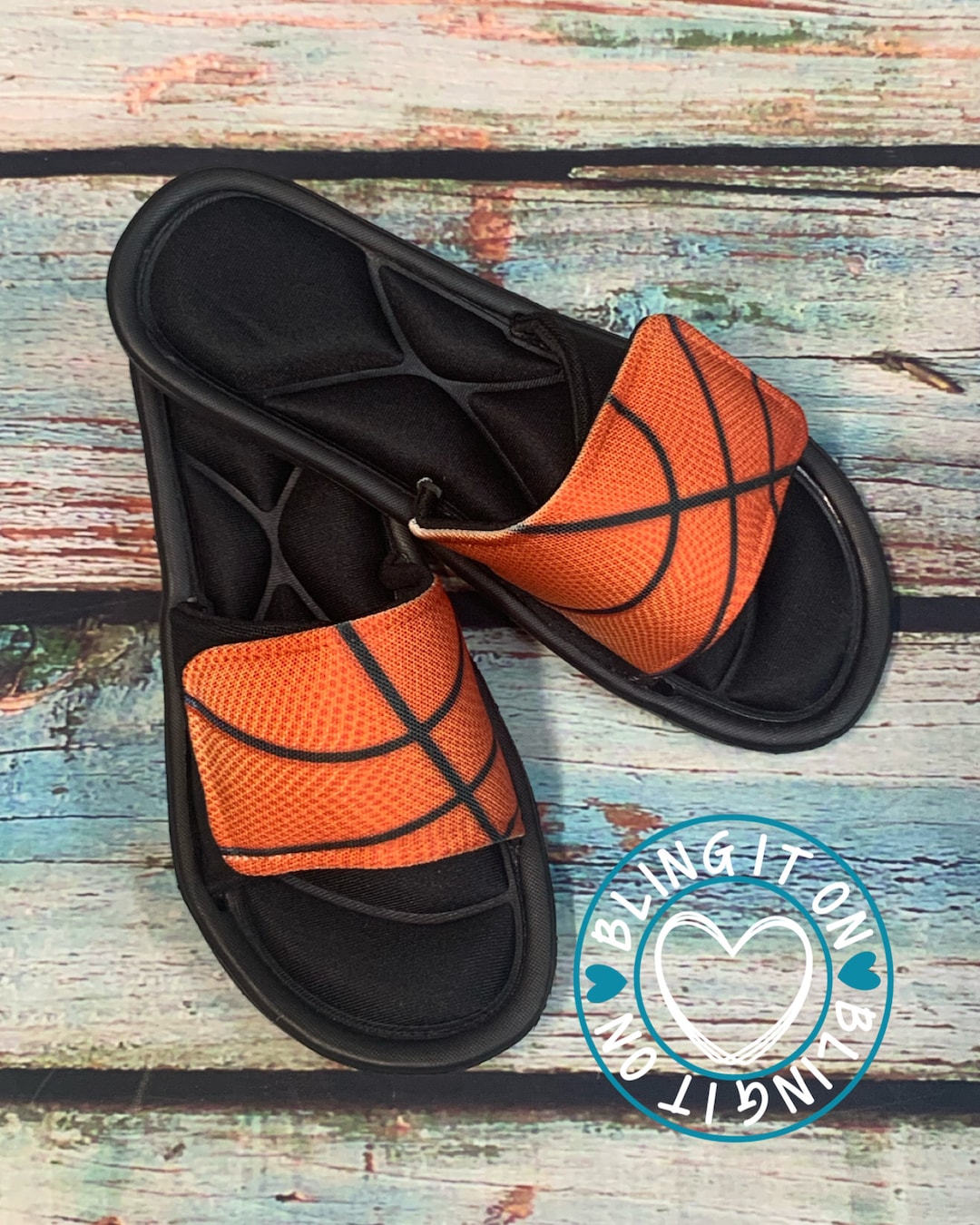 Custom Basketball Slide Sandals - Etsy
