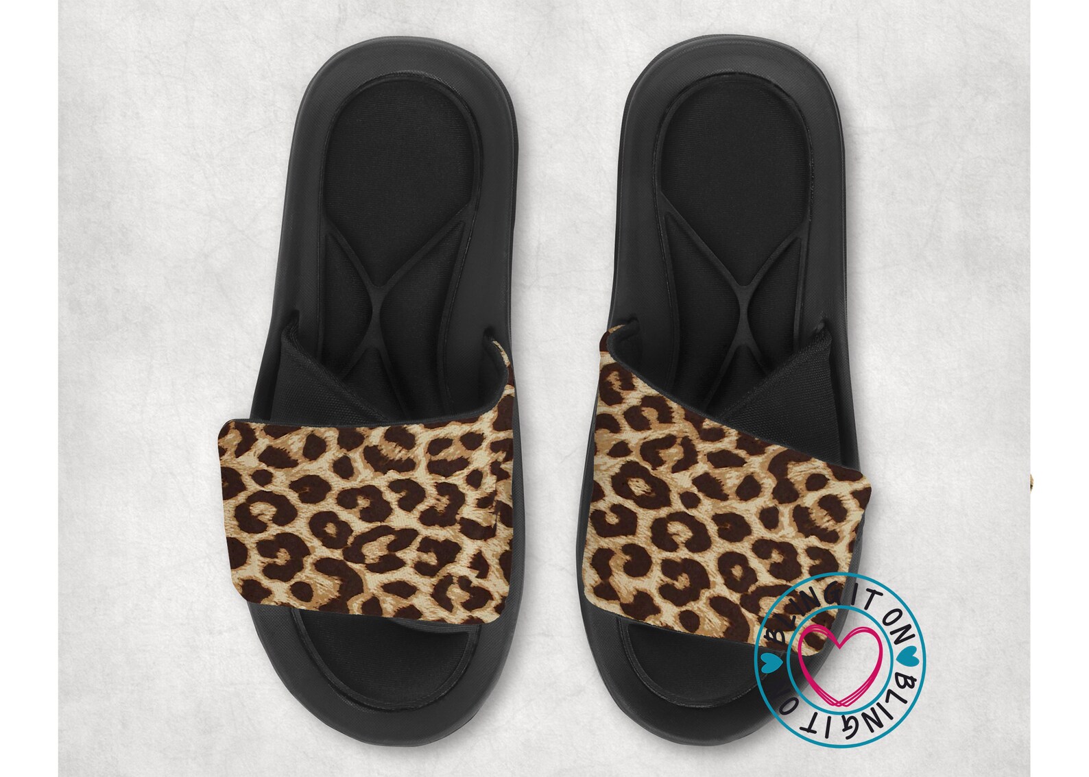 Custom Leopard Print Slides | Etsy