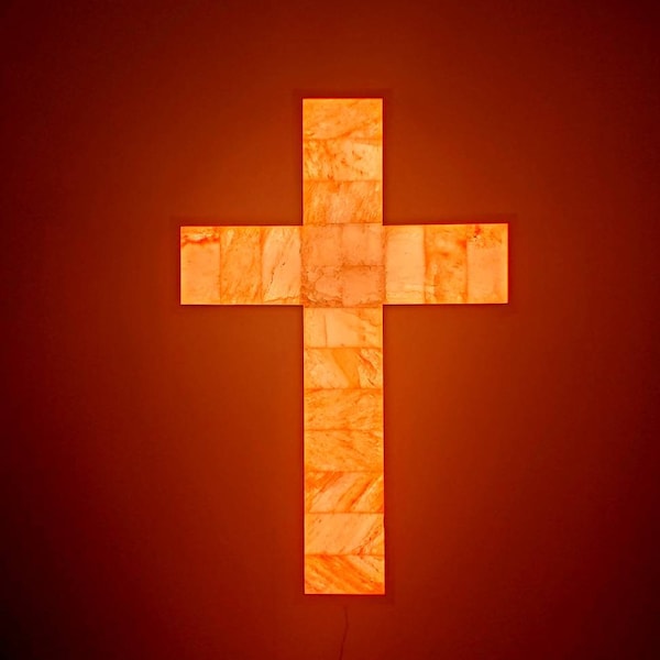 Himalayan Salt Cross Salt Lamp - Etsy
