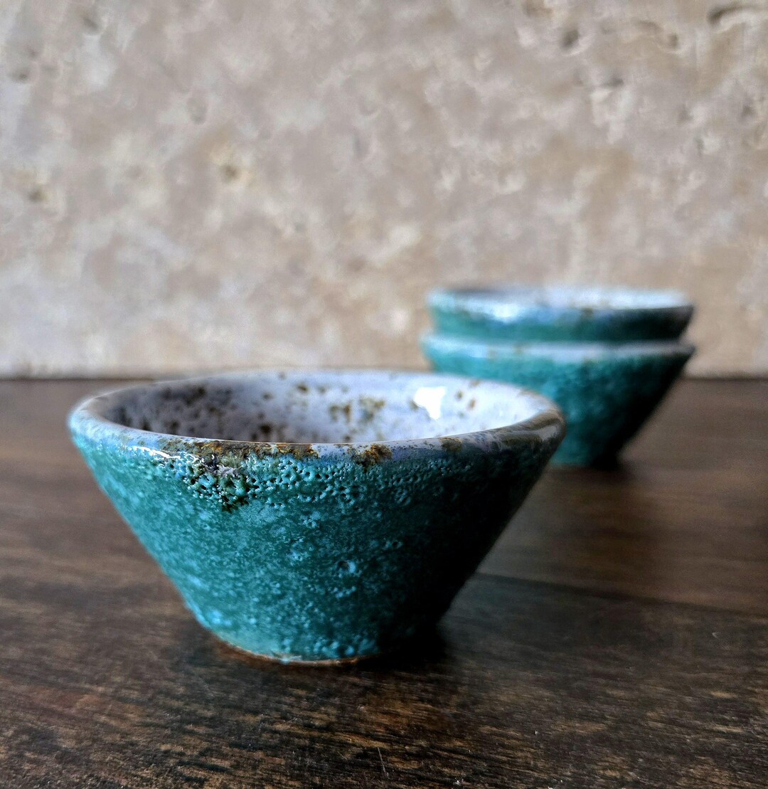 Hand Thrown Pottery Prep Bowl Ceramic Salt Cellar Salt Bowl Ramekin ...