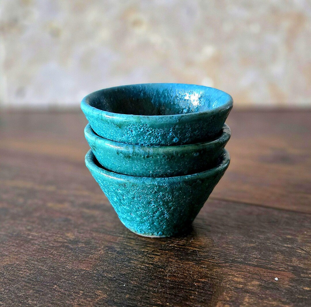 Hand Thrown Pottery Prep Bowl Ceramic Salt Bowl Ramekin Spice Dish and ...