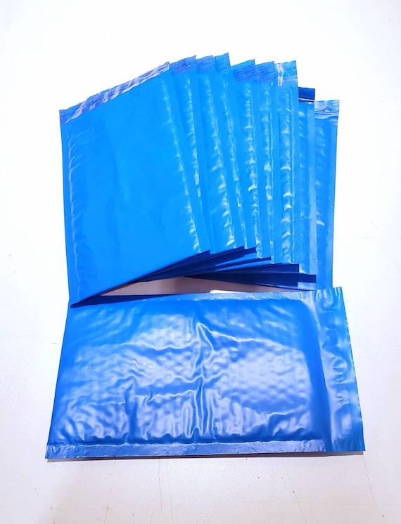 Poly Bubble Mailers 00 Bright Blue Bubble Mailer Pack of 10 - Etsy