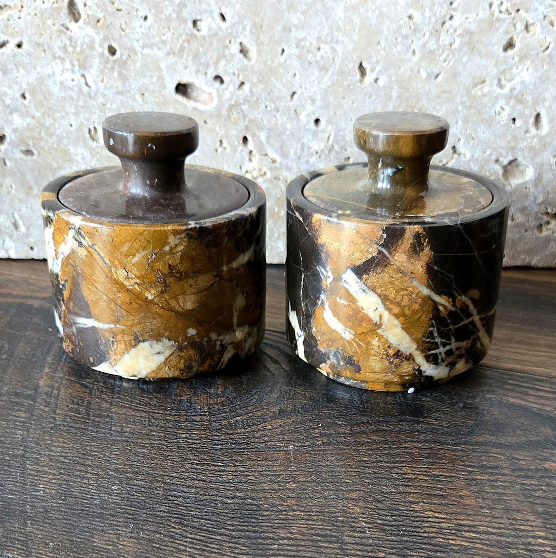 INTRODUCING! ELEMEANTS EXCLUSIVE! Exotic Black and Gold Mini Salt and ...