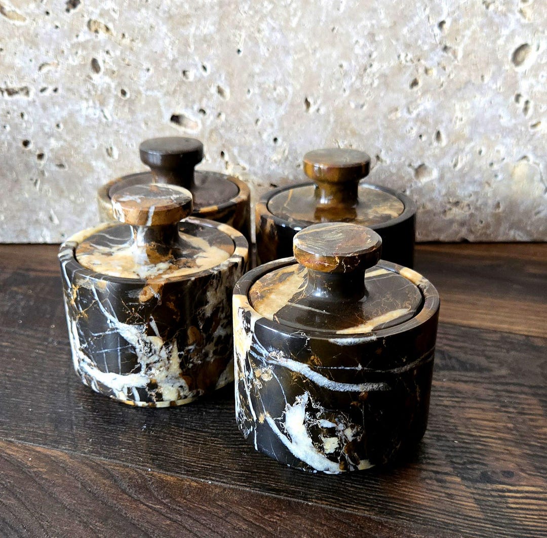 INTRODUCING! ELEMEANTS EXCLUSIVE! Exotic Black and Gold Salt Cellar ...