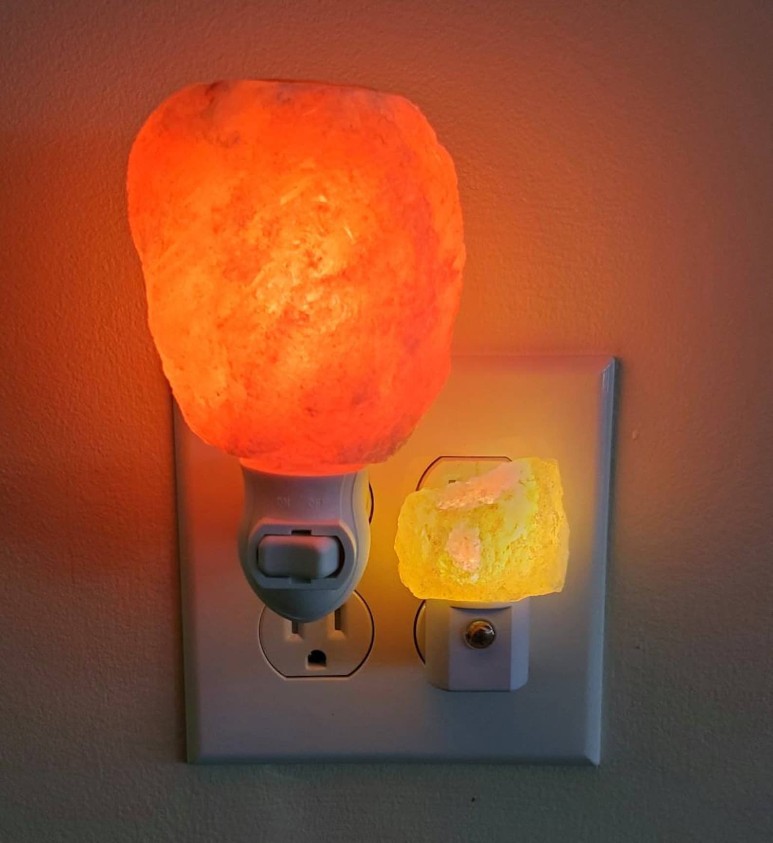 Himalayan Salt Night Light OR Aromatherapy Plug-in Natural Shape Oil ...
