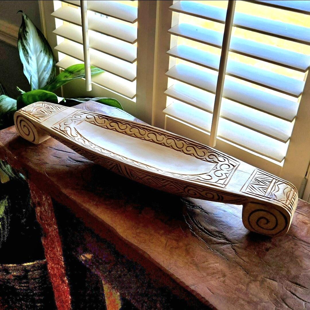 Hand Honed Wood Centerpiece Hand Carved Rustic Boat Bowl Centerpiece - Etsy