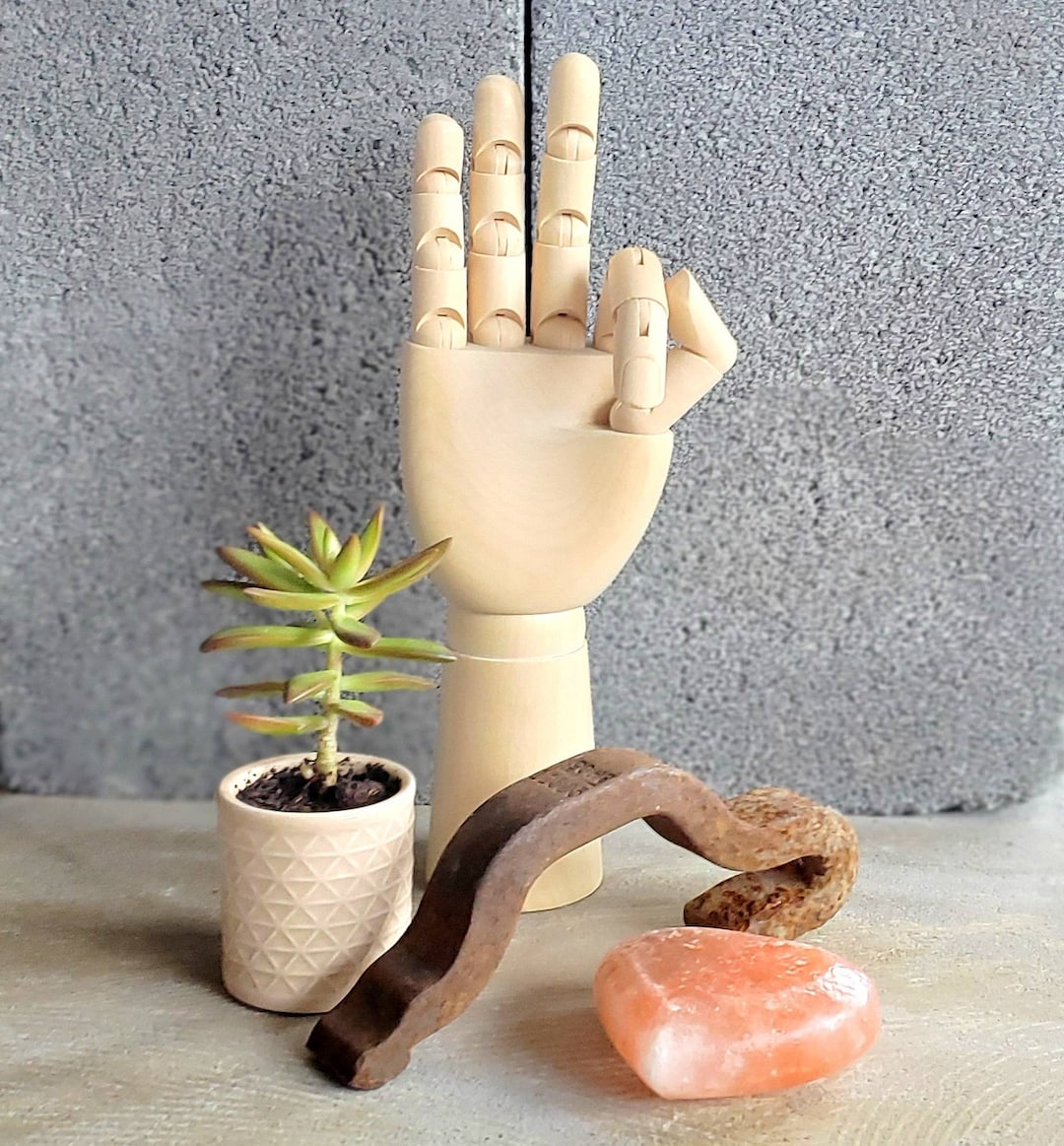 Artist Wood Mannequin Hand Artist Hand Jewelry Holder Art Piece - Etsy