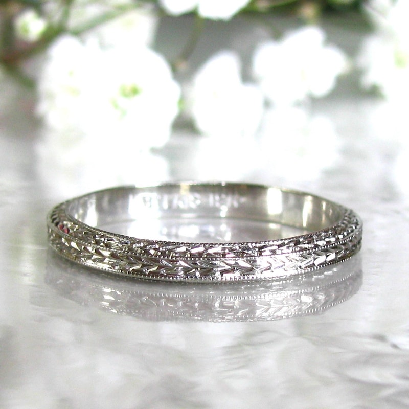 Wheat Pattern Ring - Etsy