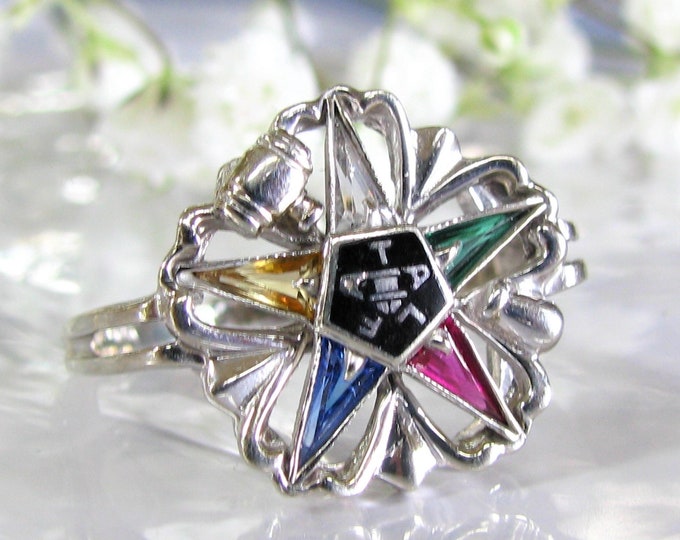 Vintage Order of the Eastern Star Ring Past Worthy Matron OES Ring ...