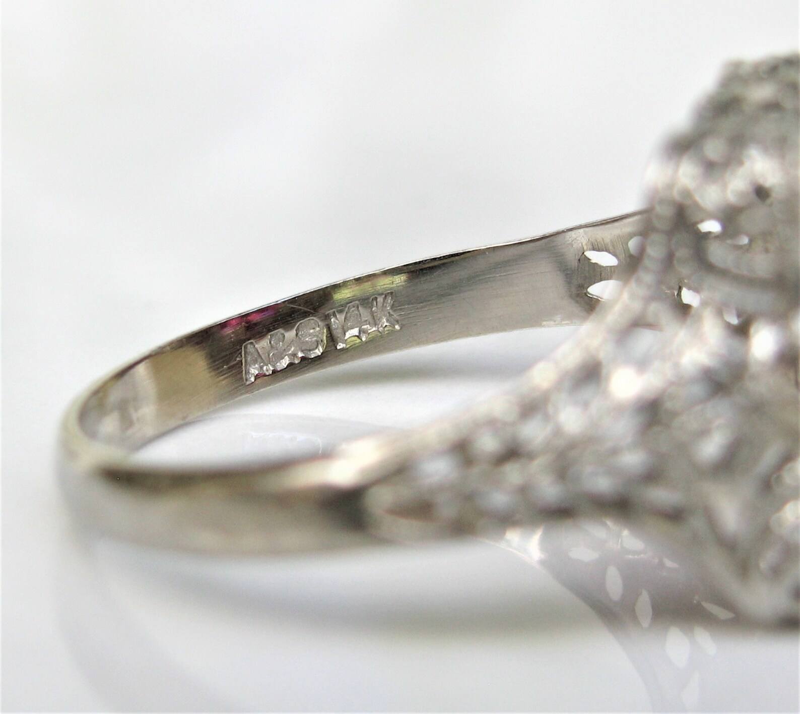 Antique Edwardian Ruby Masonic Ring 14K White Gold Filigree - Etsy