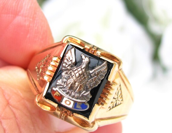 Ostby Barton Ring Fraternal Order of Eagles Ring Hand… - Gem