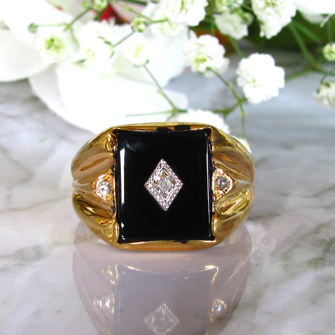 Vintage Men's ESPO Ring 14KT HGE Gold Electroplated Ring Joseph ...