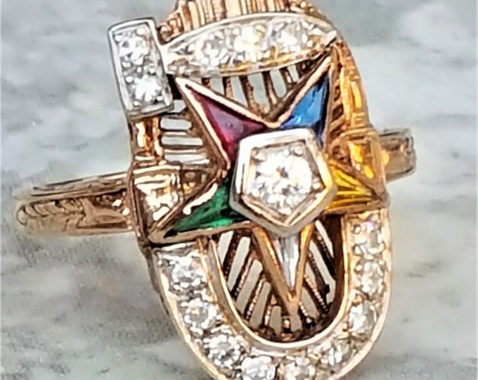 Vintage Order of the Eastern Star Ring Past Worthy Matron OES Ring 0 ...