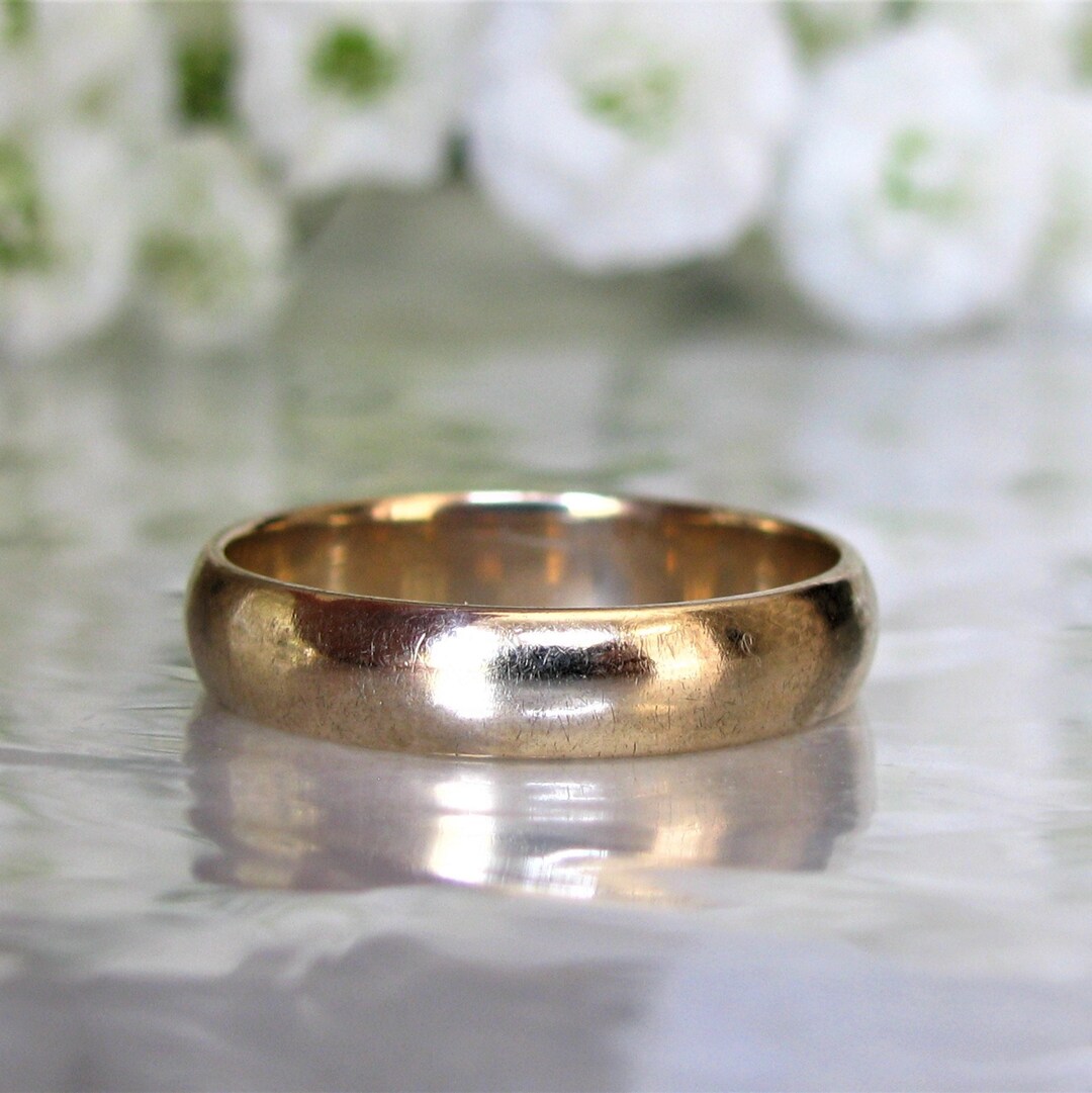 Vintage Wedding Ring Classic Style 14K Yellow Gold Unisex Frederick ...