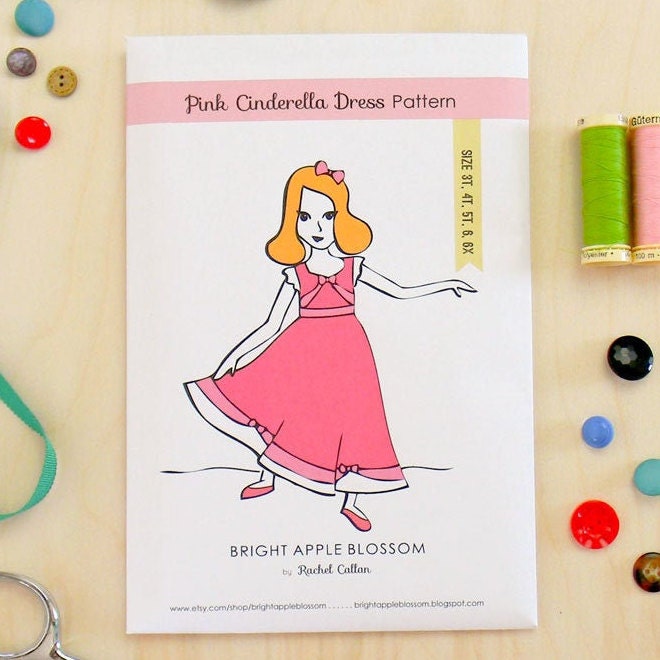 Cinderella Pink Dress Pattern
