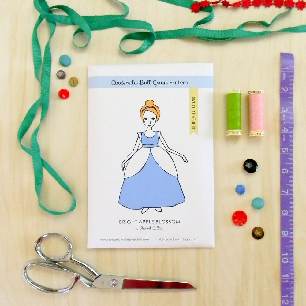 Ultimate Cinderella Gown Digital Pattern Size 3T 4T 5T 6 | Etsy