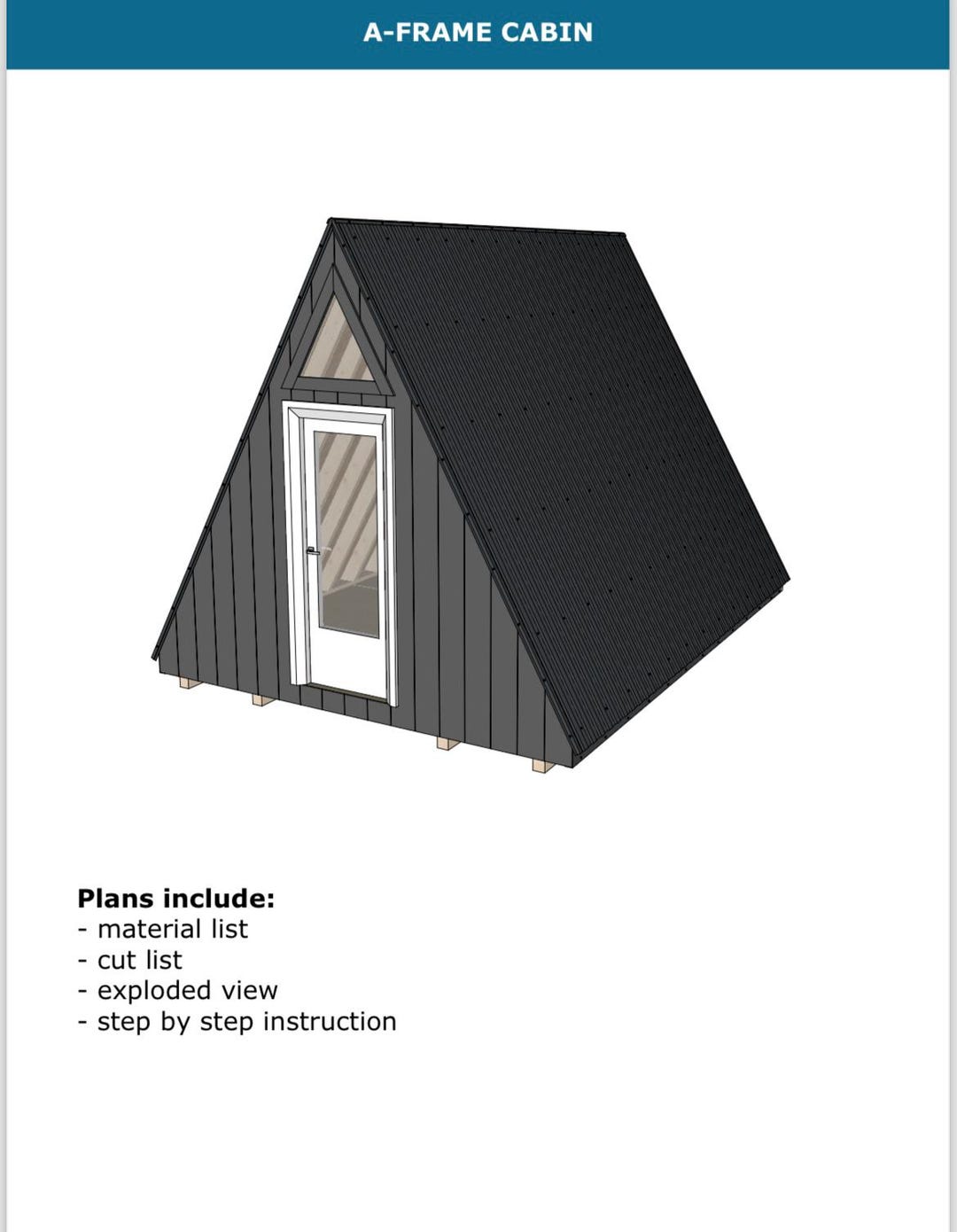 A-frame Cabin Plans, Tiny House Plans, A-frame Plans, A-frame Tiny ...