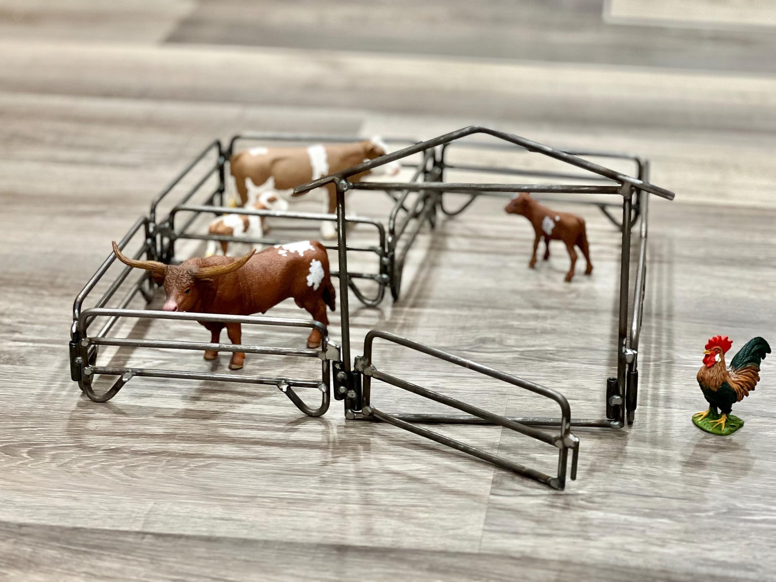 Handmade Metal Toy Fence Set: Farm Animals & Dollhouse Accessories - Etsy