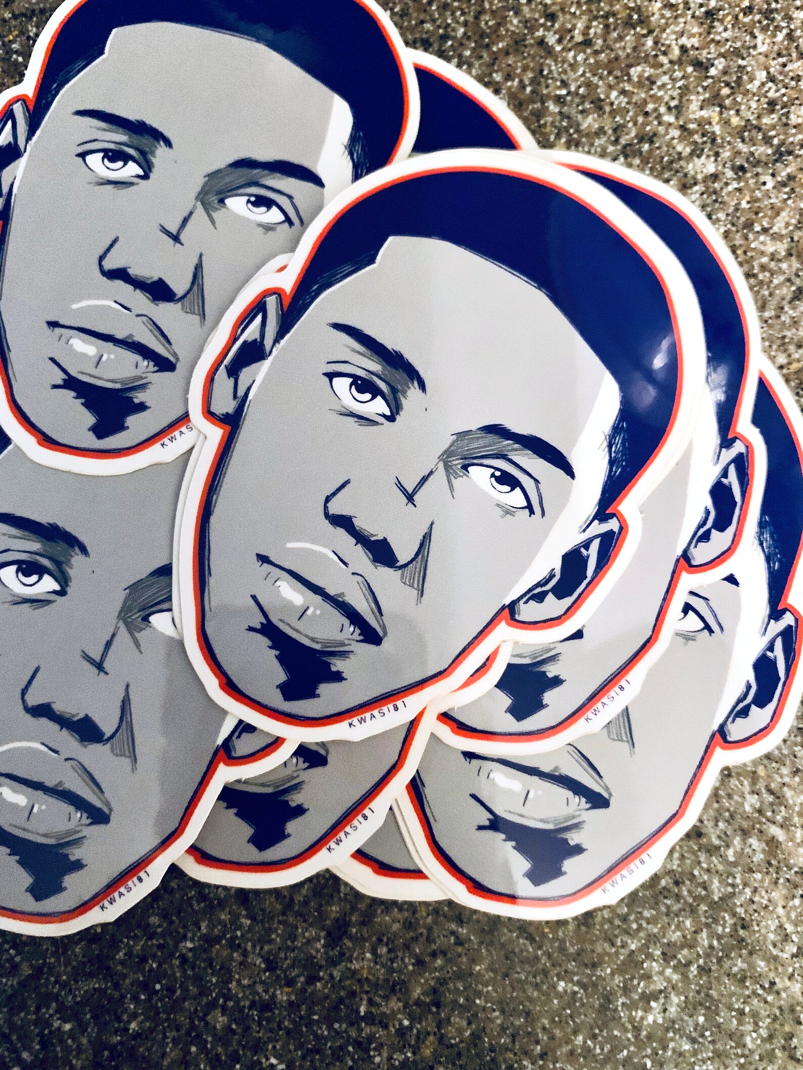 RJ Face Sticker | Etsy