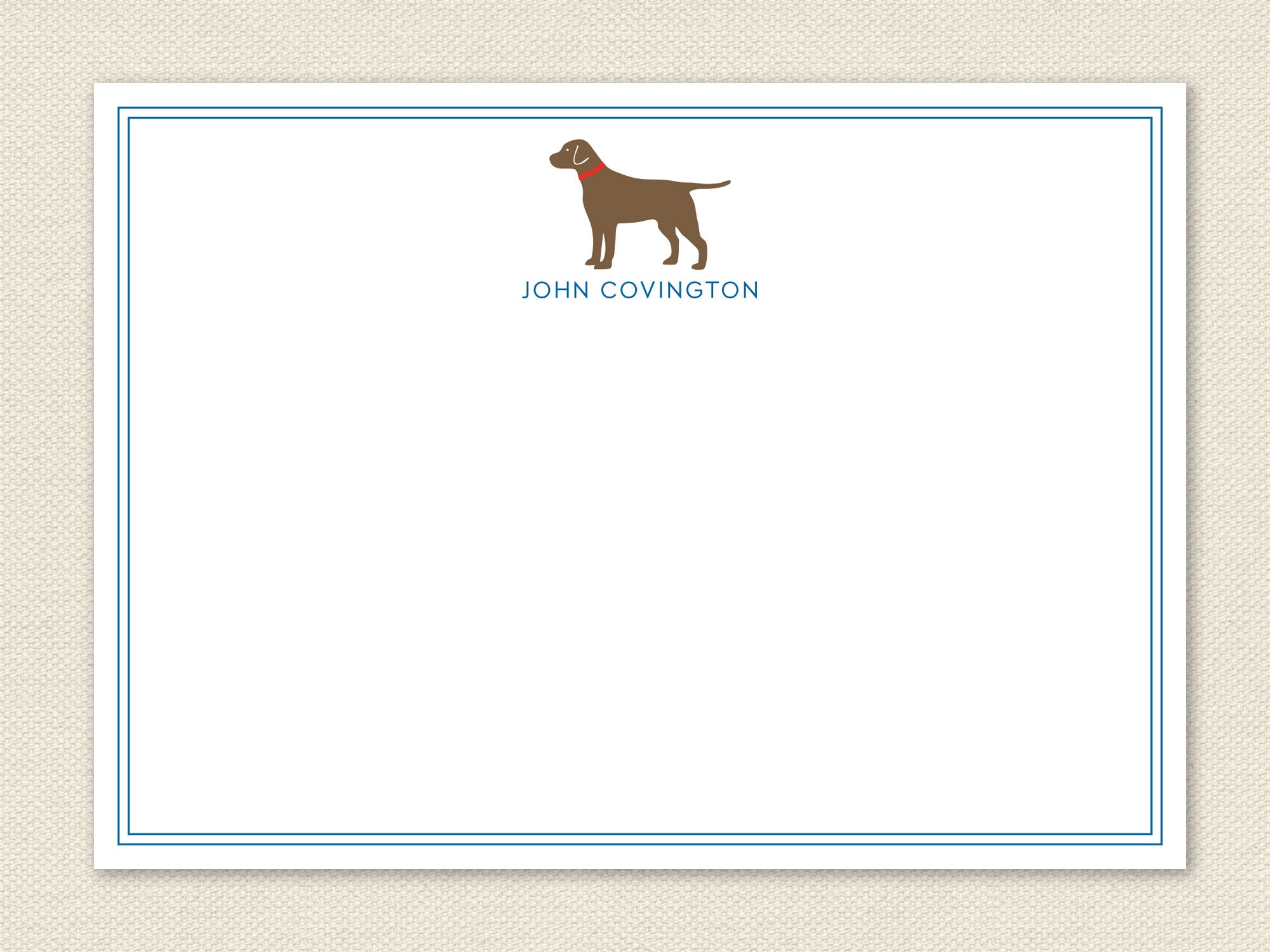 Custom Lab Stationery Printable Personalized Dog Note Cards Labrador ...