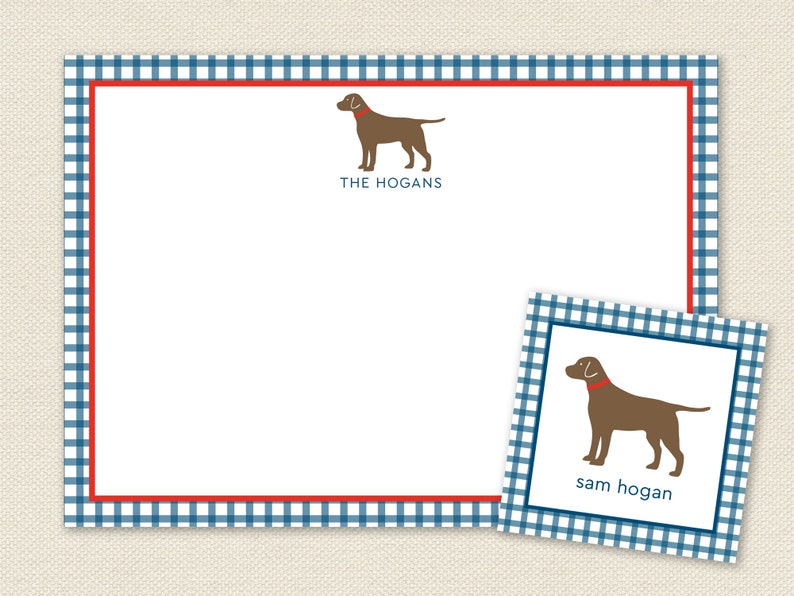 Custom Lab Stationery Printable Personalized Dog Note Cards Labrador ...