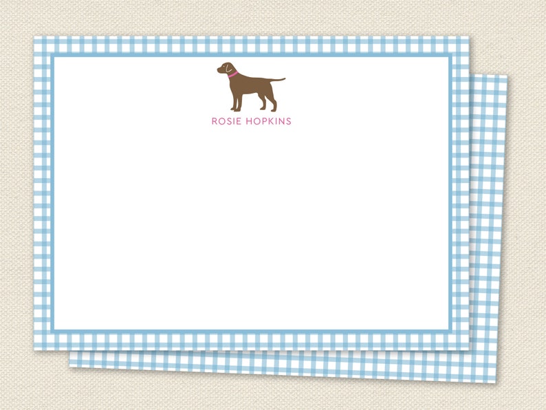 Custom Lab Stationery Printable Personalized Dog Note Cards Labrador ...