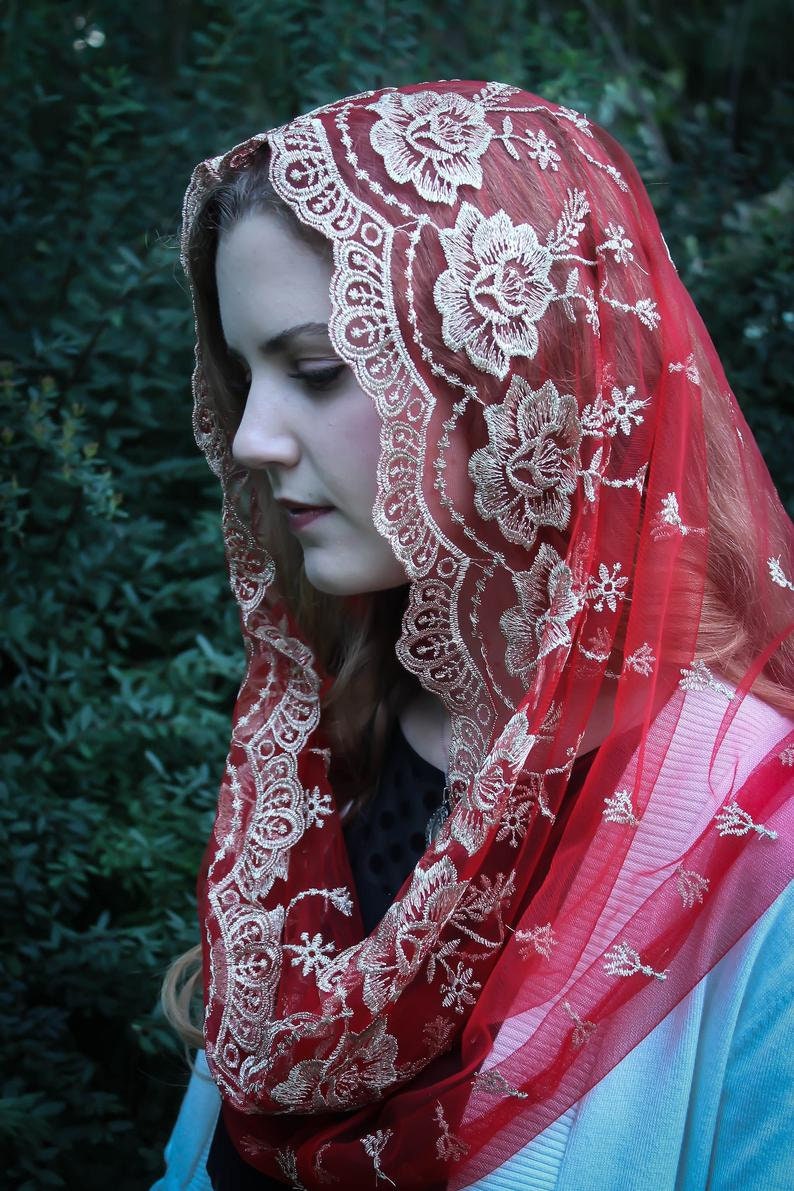 Evintage Veils~ READY TO SHIP Our Lady of Guadalupe Black/gold ...