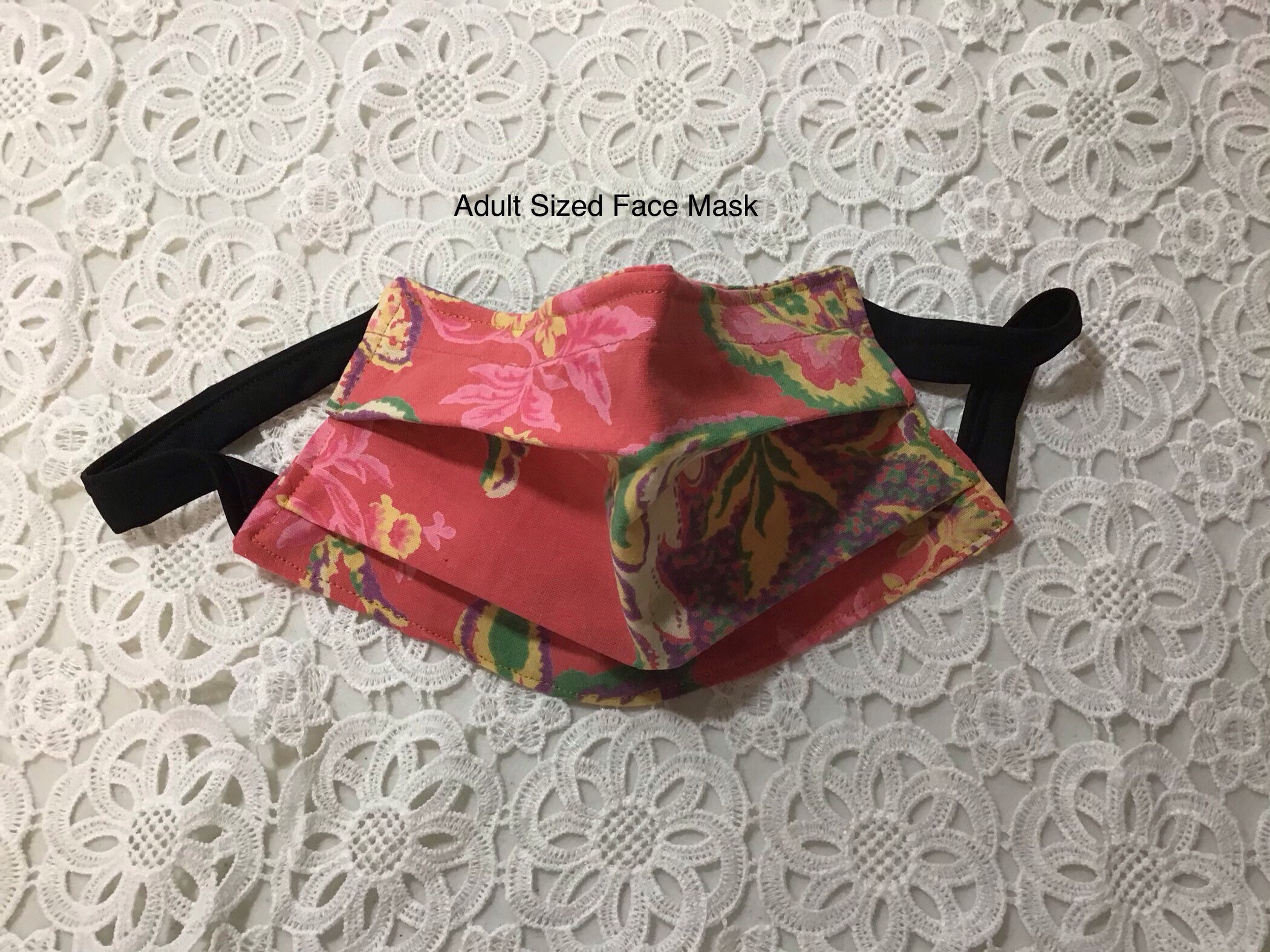 Adult Size April Cornell Fabric Cotton Face Mask- USA Made Ready to Ship