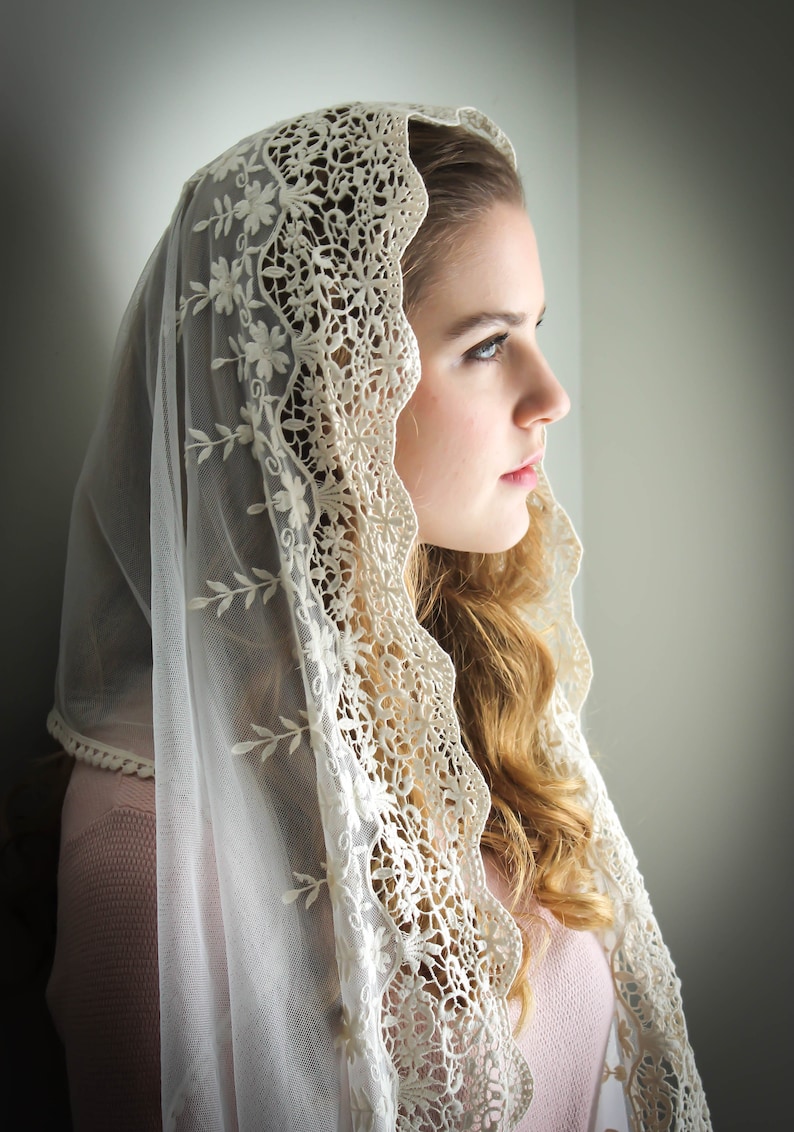 Evintage Veils READY TO SHIP Traditional Soft Lace French - Etsy