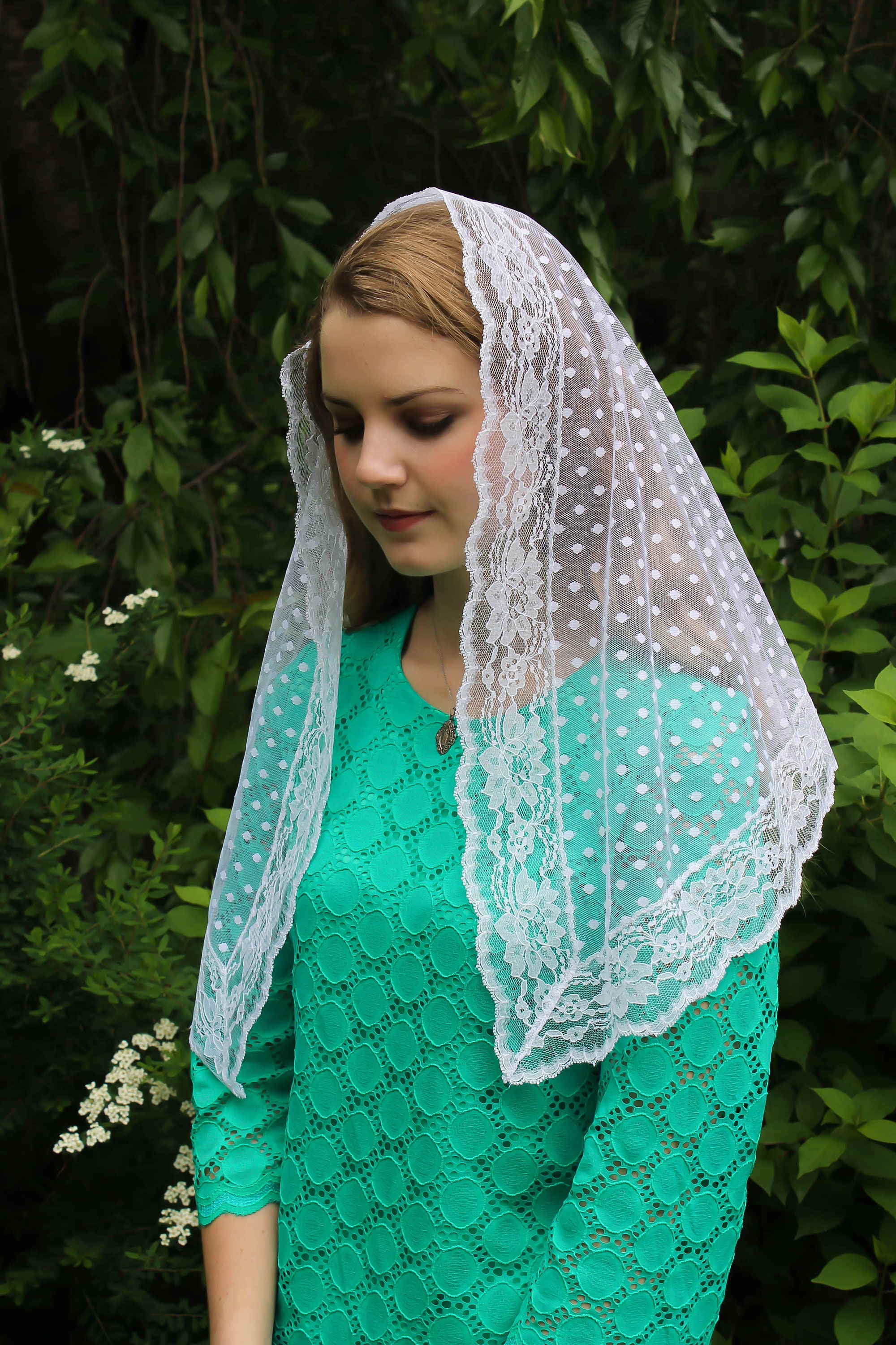 Evintage Veils~ Our Lady of Light Pure White Traditional Catholic ...