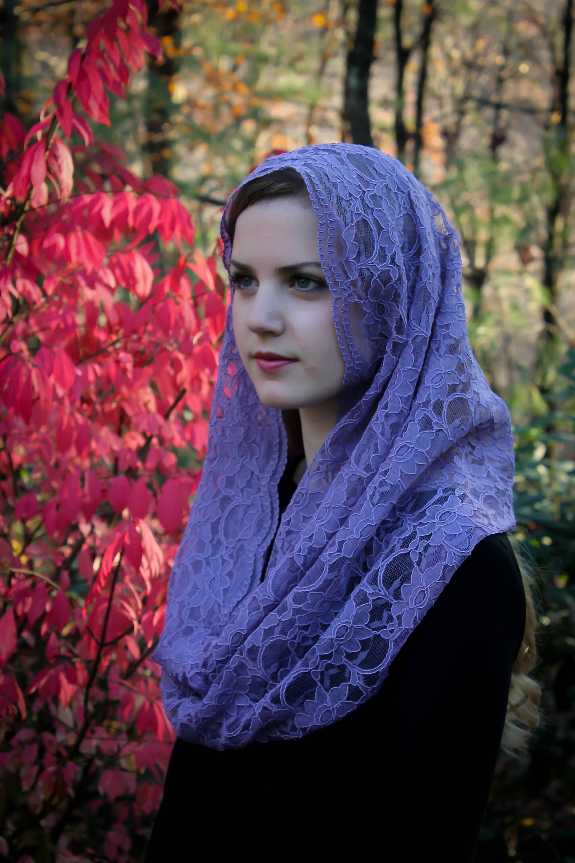 Evintage Veils~ READY TO SHIP Regina Caeli Advent/Lent Purple or Deep ...