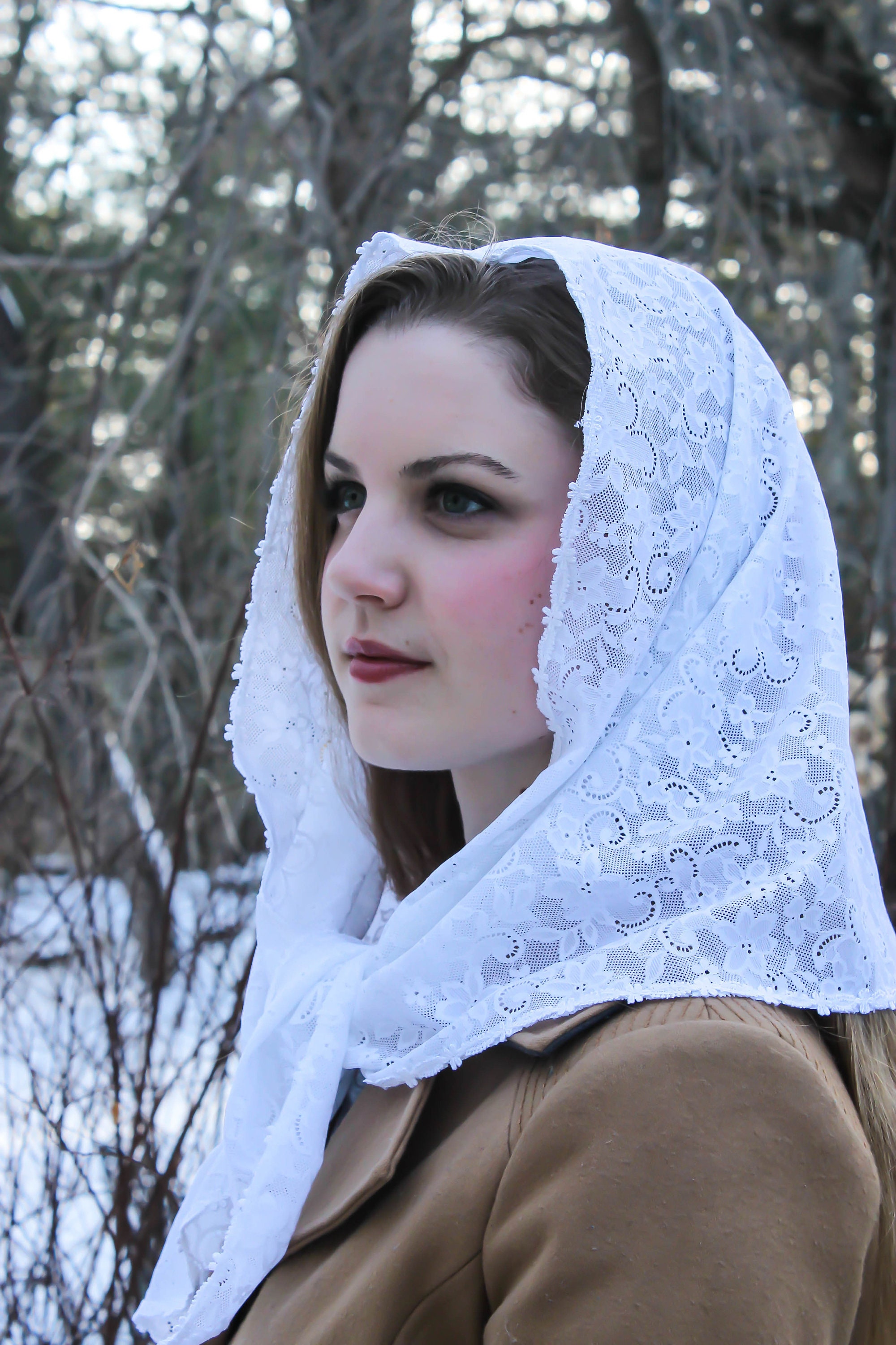 Evintage Veils~ READY TO SHIP Simplicity White Floral Vintage Inspired ...