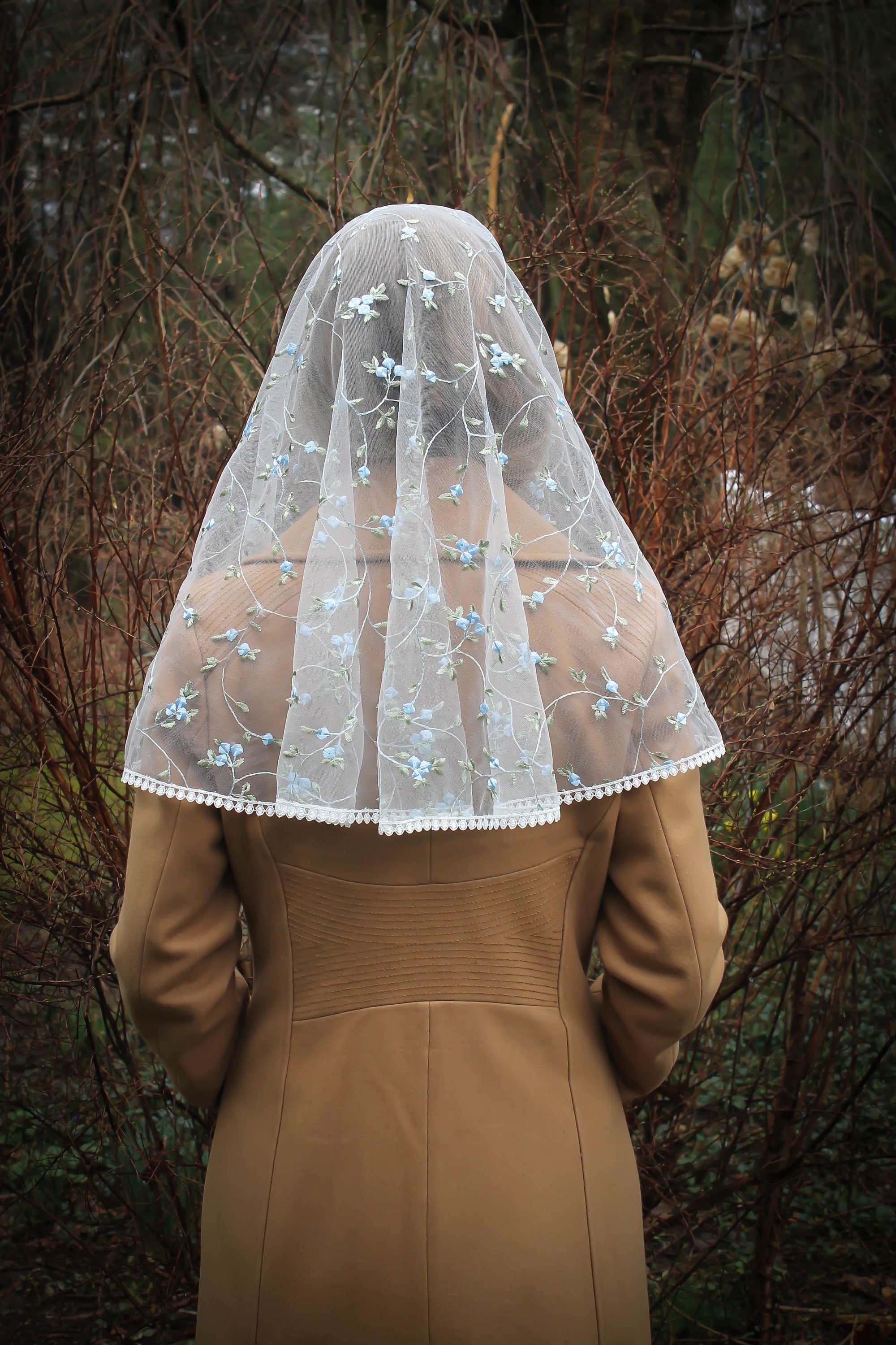 Evintage Veils~NOT QUITE PERFECT Traditional D Shape Veil St Therese ...