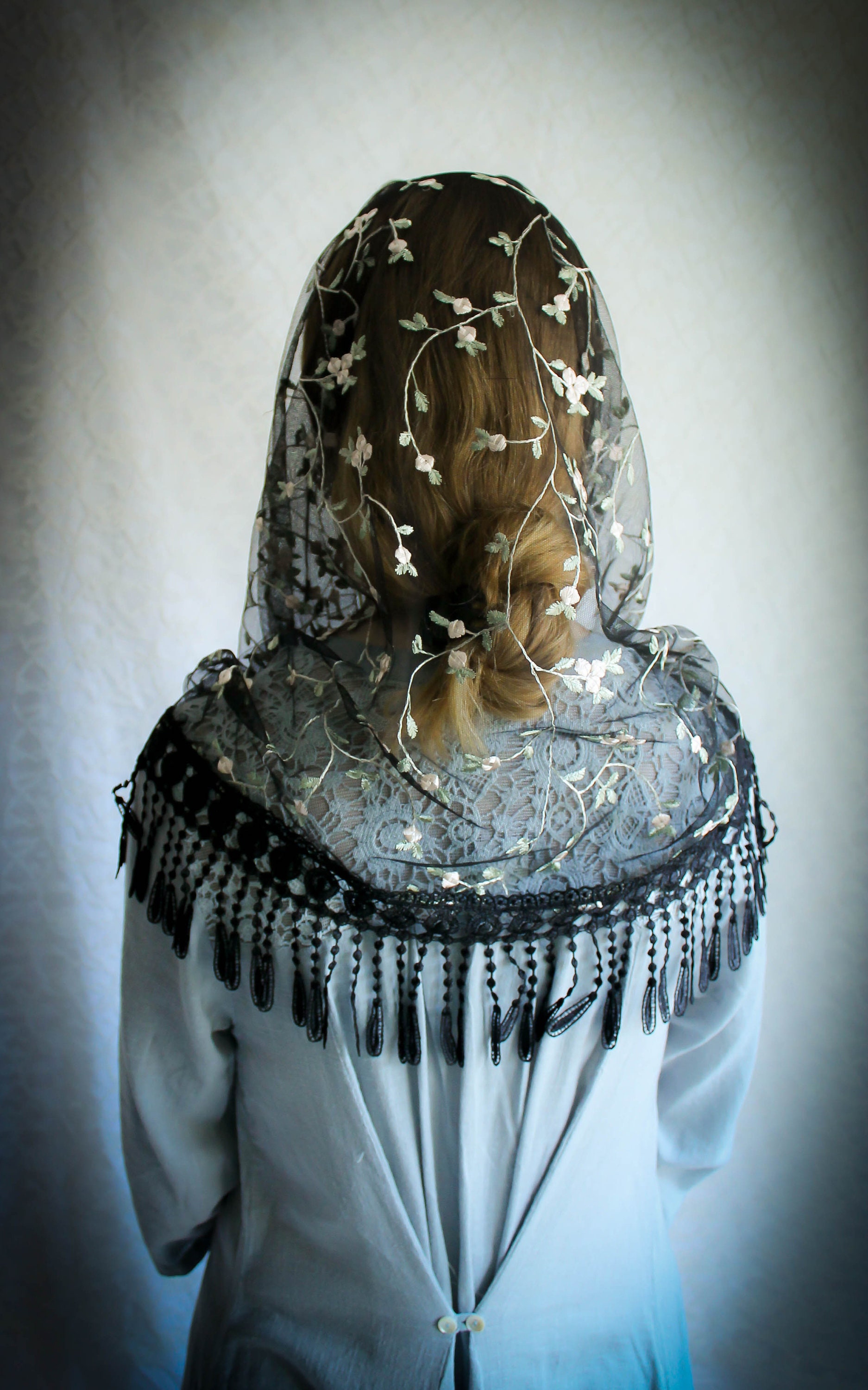 Evintage Veils~ ST Therese Little Flower Soft Ivory or Black ...