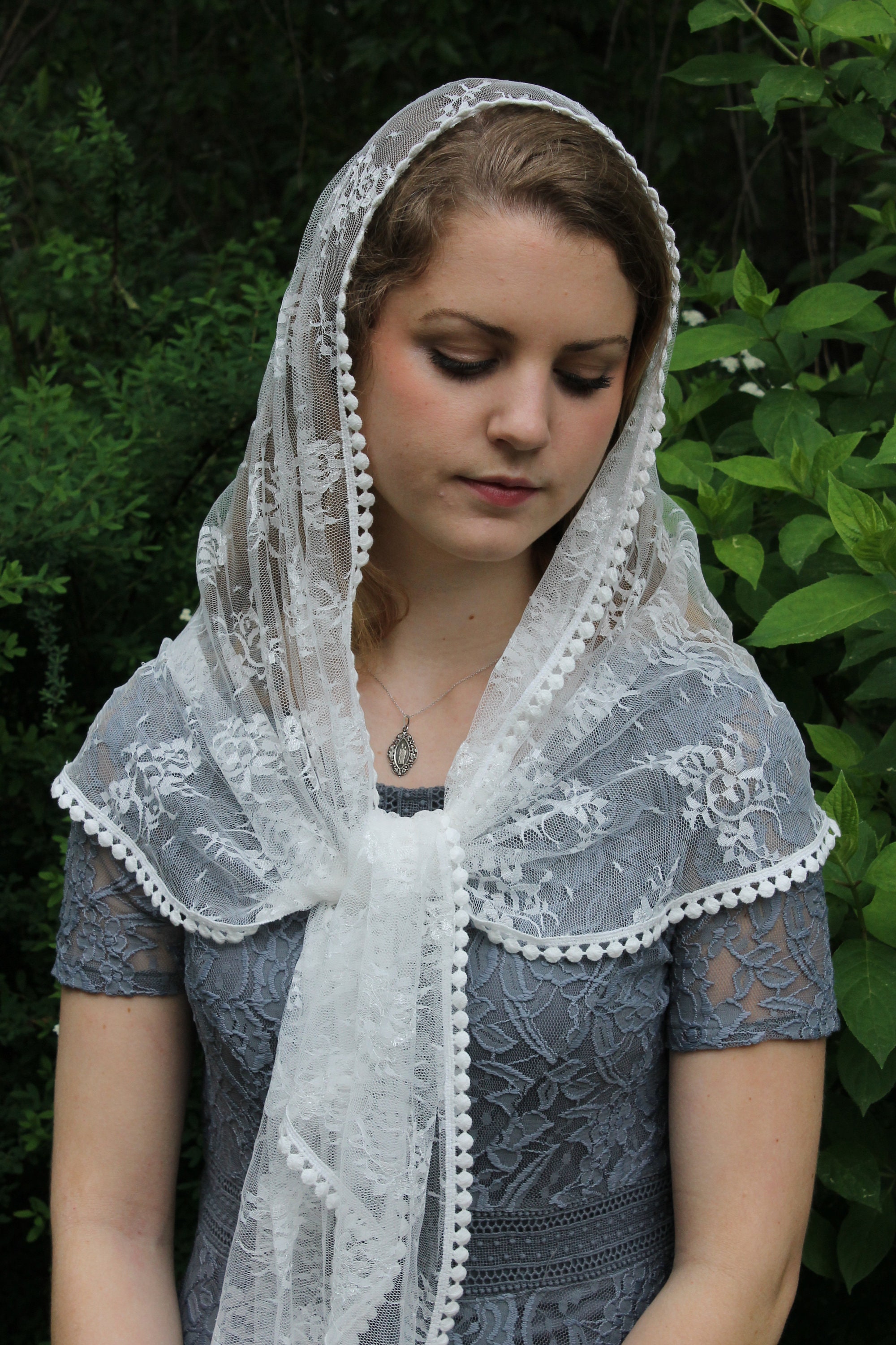 Evintage Veils~ St Michael the Archangel ** Cream White OR Black ...