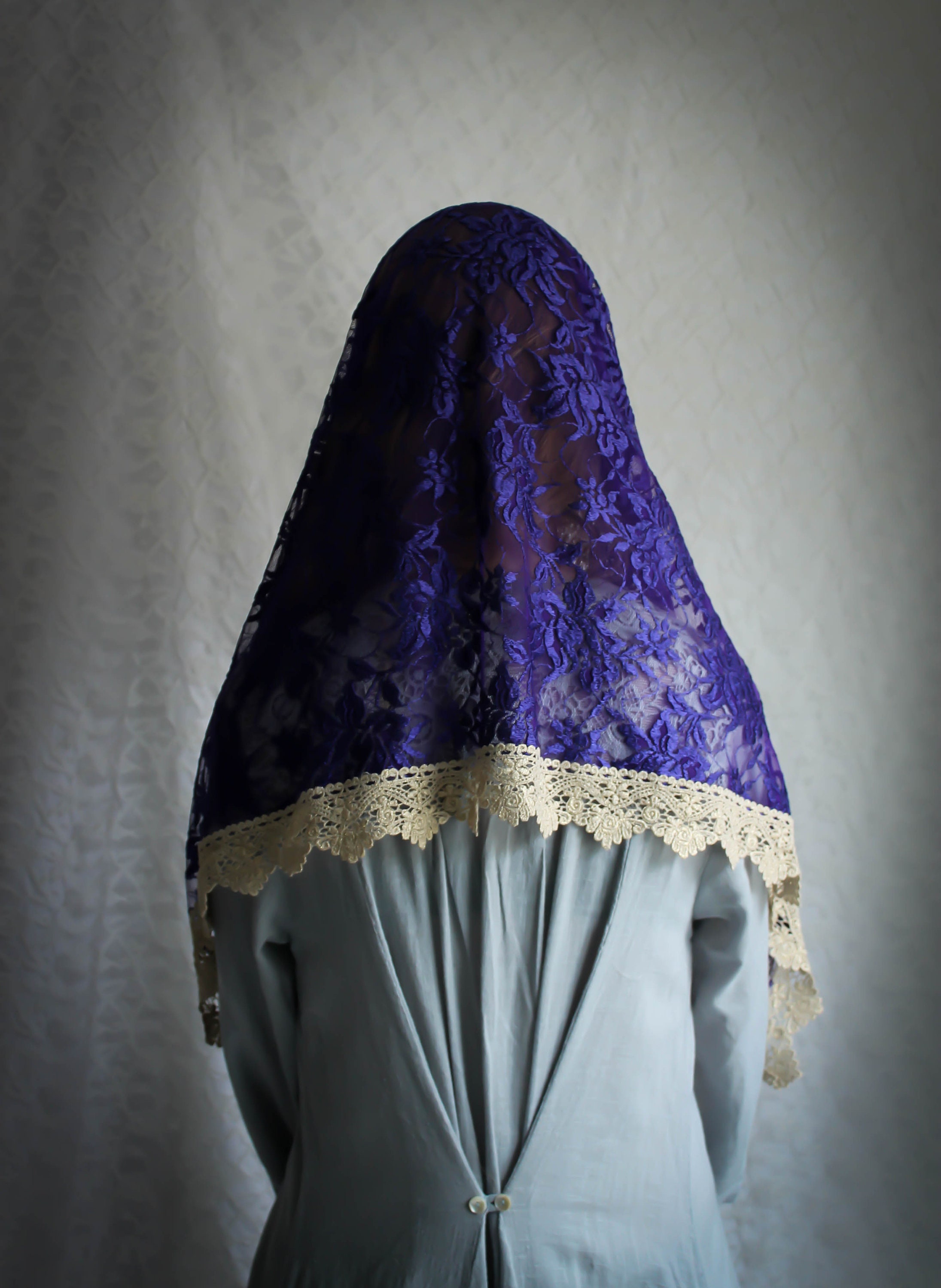 Evintage Veils~Our Lady of the Fields Royal Purple and Gold Chapel Veil ...