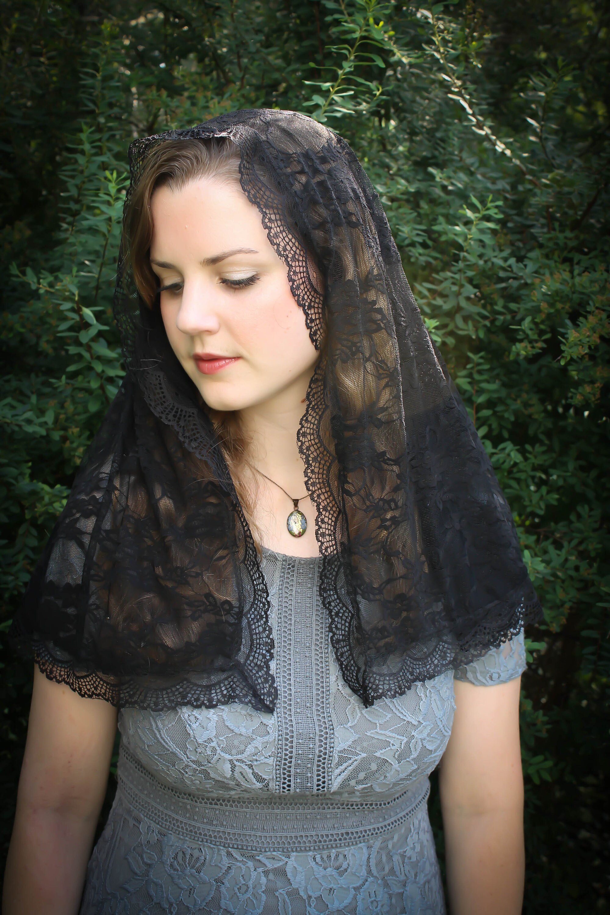 Evintage Veils~ Our Lady of the Rosary Black Luminous Mysteries Vintage ...