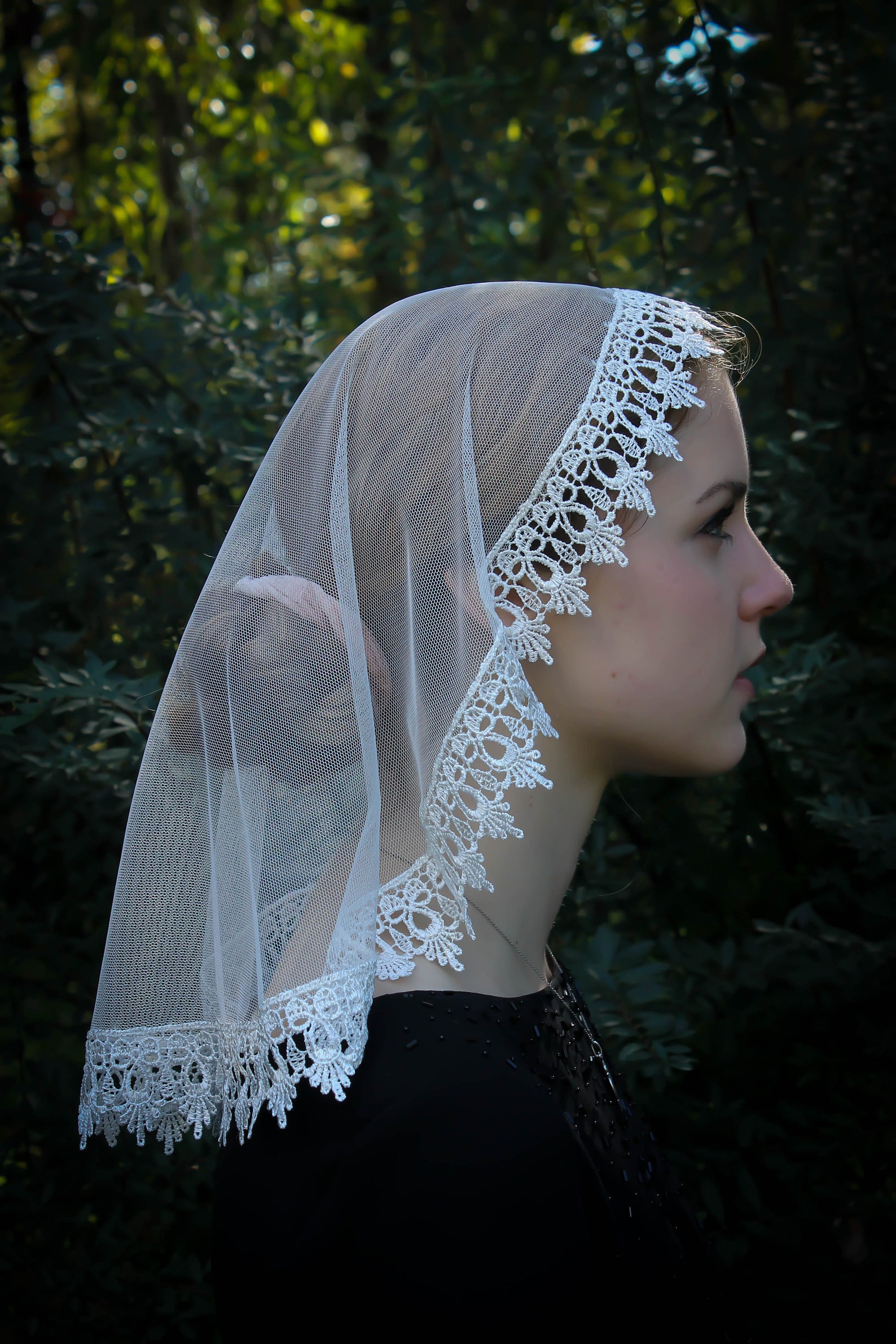 Evintage Veils~ Princess Style Simplicity Lace Traditional Catholic ...