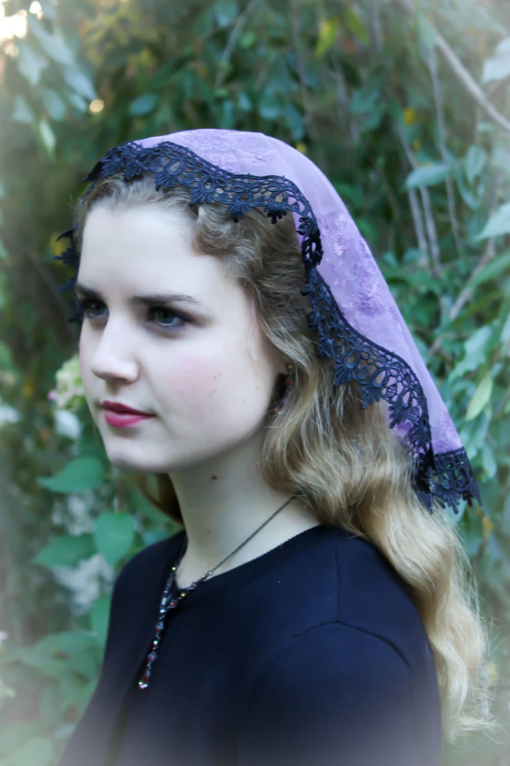 Evintage Veils~Advent Lent Rich Purple & Black Princess Style ...