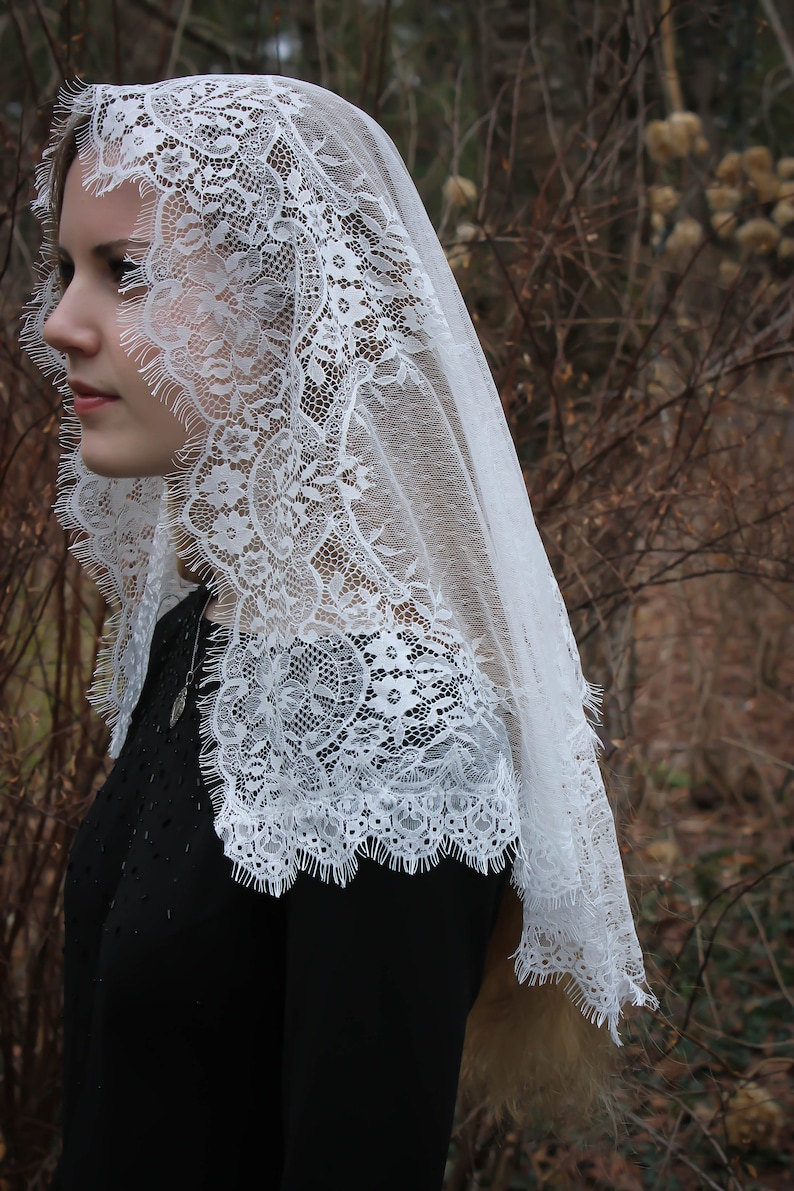 Evintage Veils White Spanish Style Floral Vintage Inspired - Etsy Sweden