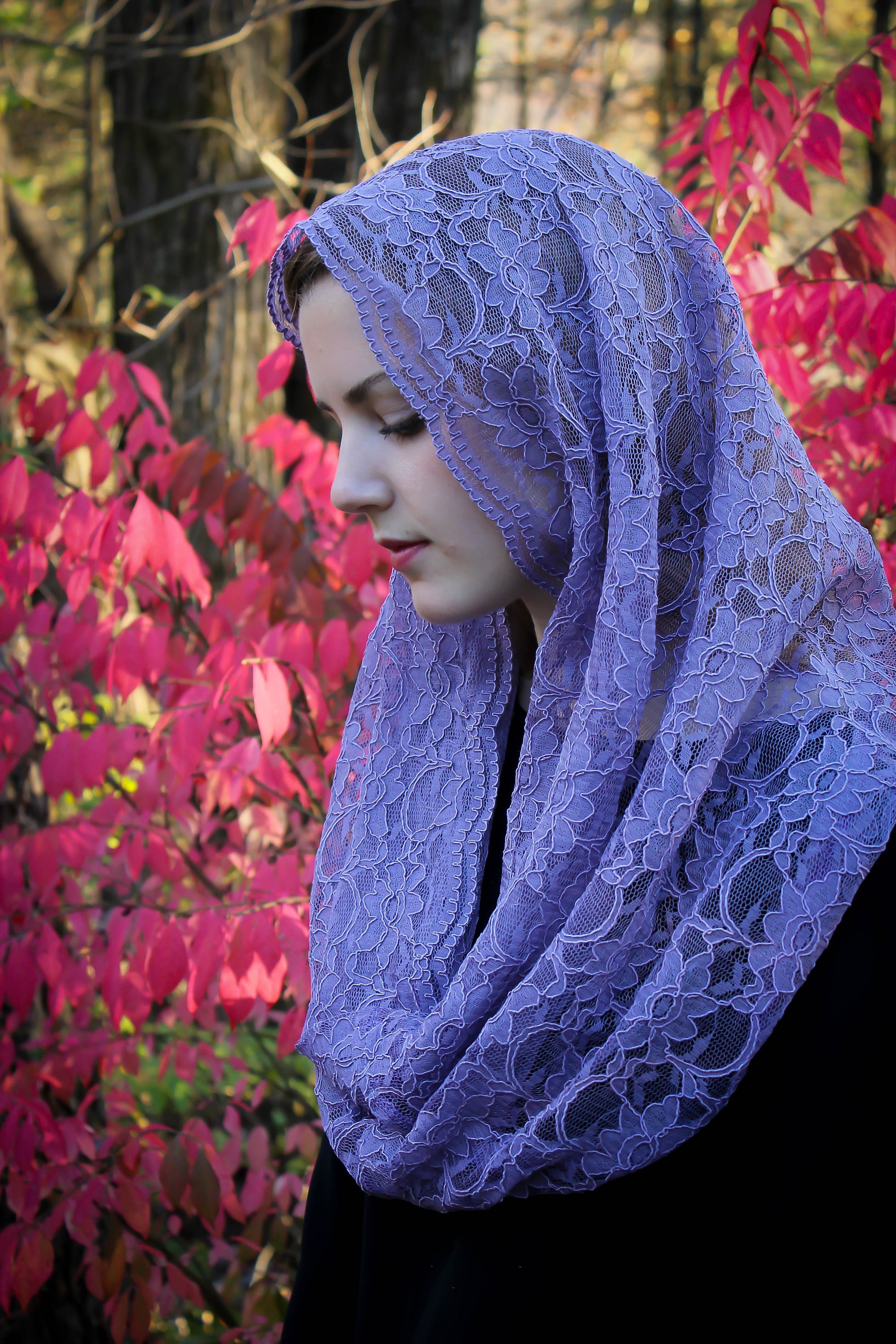 Evintage Veils~ READY TO SHIP Regina Caeli Advent/Lent Purple or Deep ...