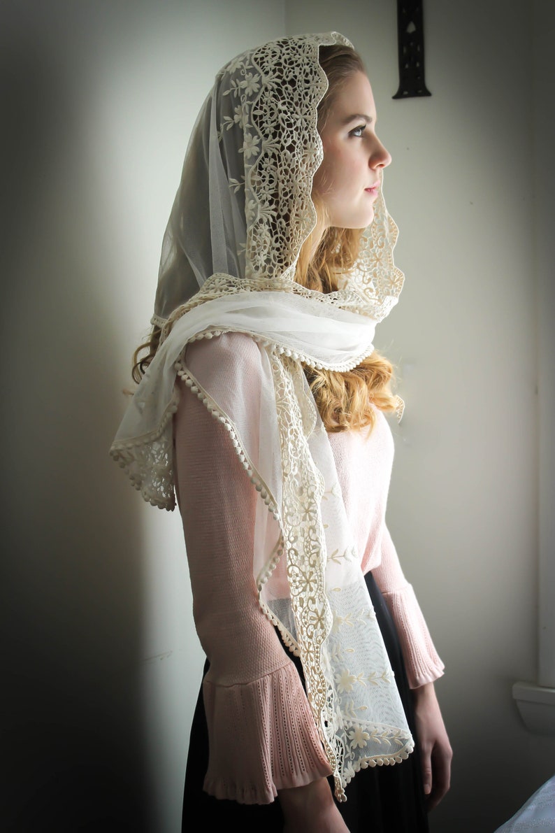 Evintage Veils READY TO SHIP Traditional Soft Lace French - Etsy