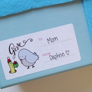 INSTANT DOWNLOAD / Printable Christmas Gift Labels — 10 Hand-drawn ...