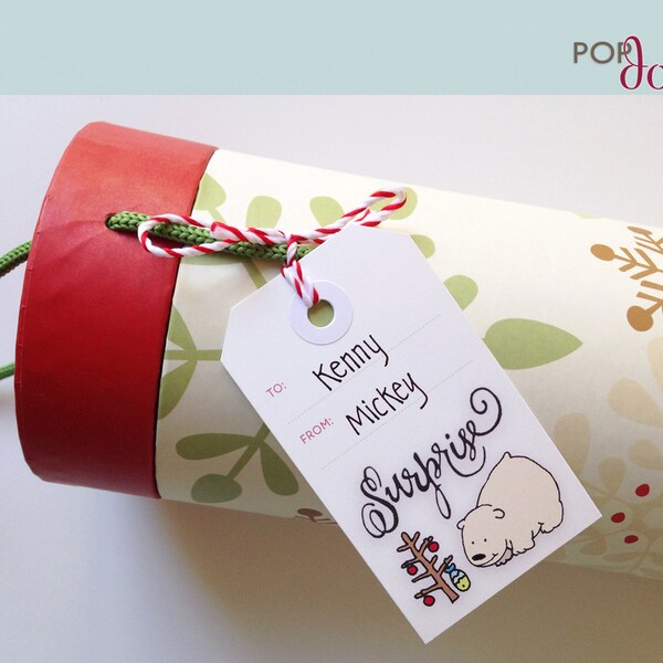 INSTANT DOWNLOAD / Printable Christmas Gift Labels 10 Hand-drawn ...