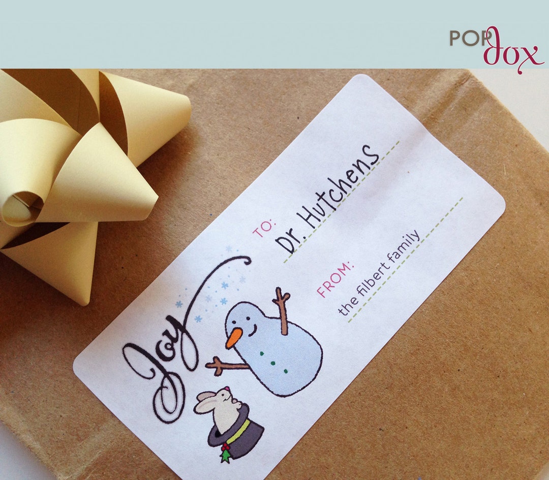 PERSONALIZED Printable Christmas Gift Labels 10 Custom - Etsy