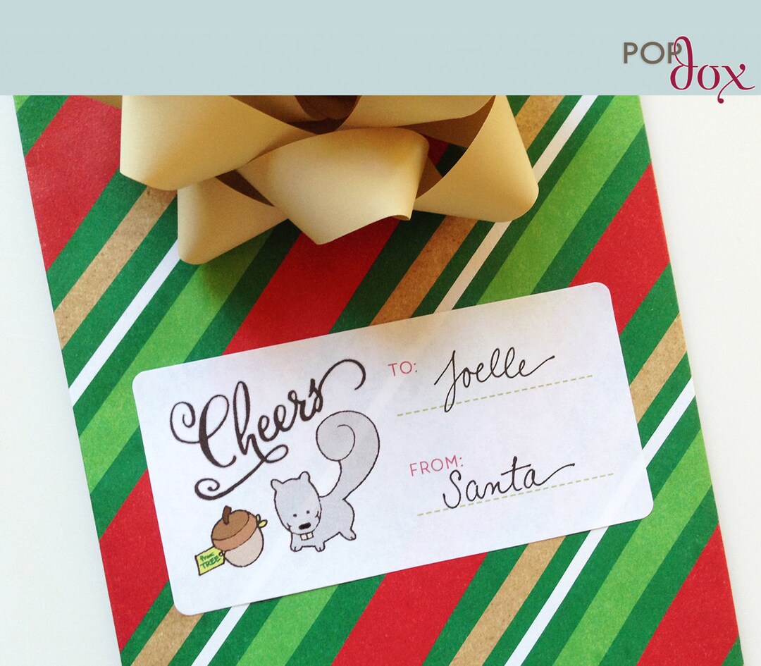INSTANT DOWNLOAD / Printable Christmas Gift Labels — 10 Hand-drawn ...