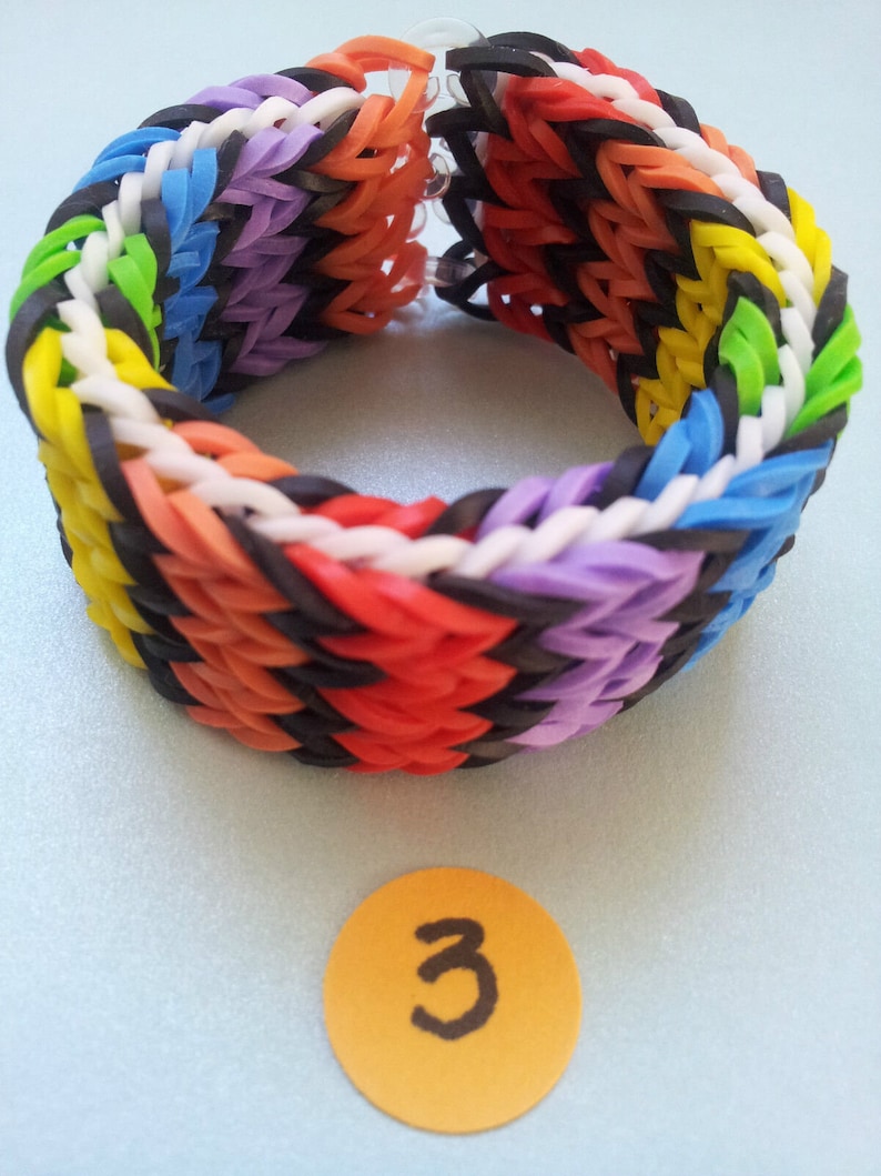 Rainbow Loom Rubber Band Bracelet - Quadruple Fishtail, Pick or Custom ...