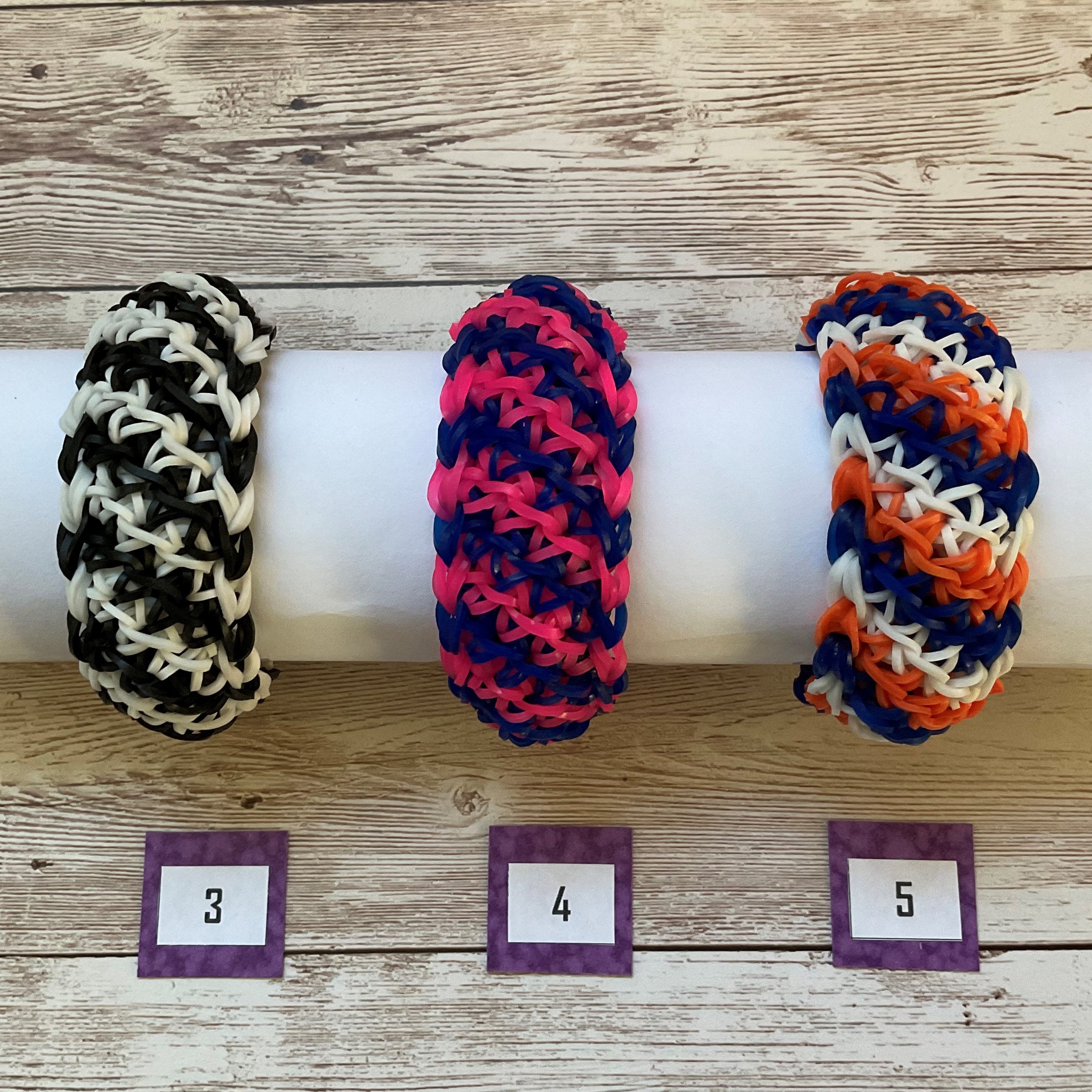 Rainbow Loom Rubber Band Bracelet Grace, Pick or Custom Made - Etsy