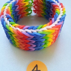 Rainbow Loom Rubber Band Bracelet - Quadruple Fishtail, Pick or Custom ...
