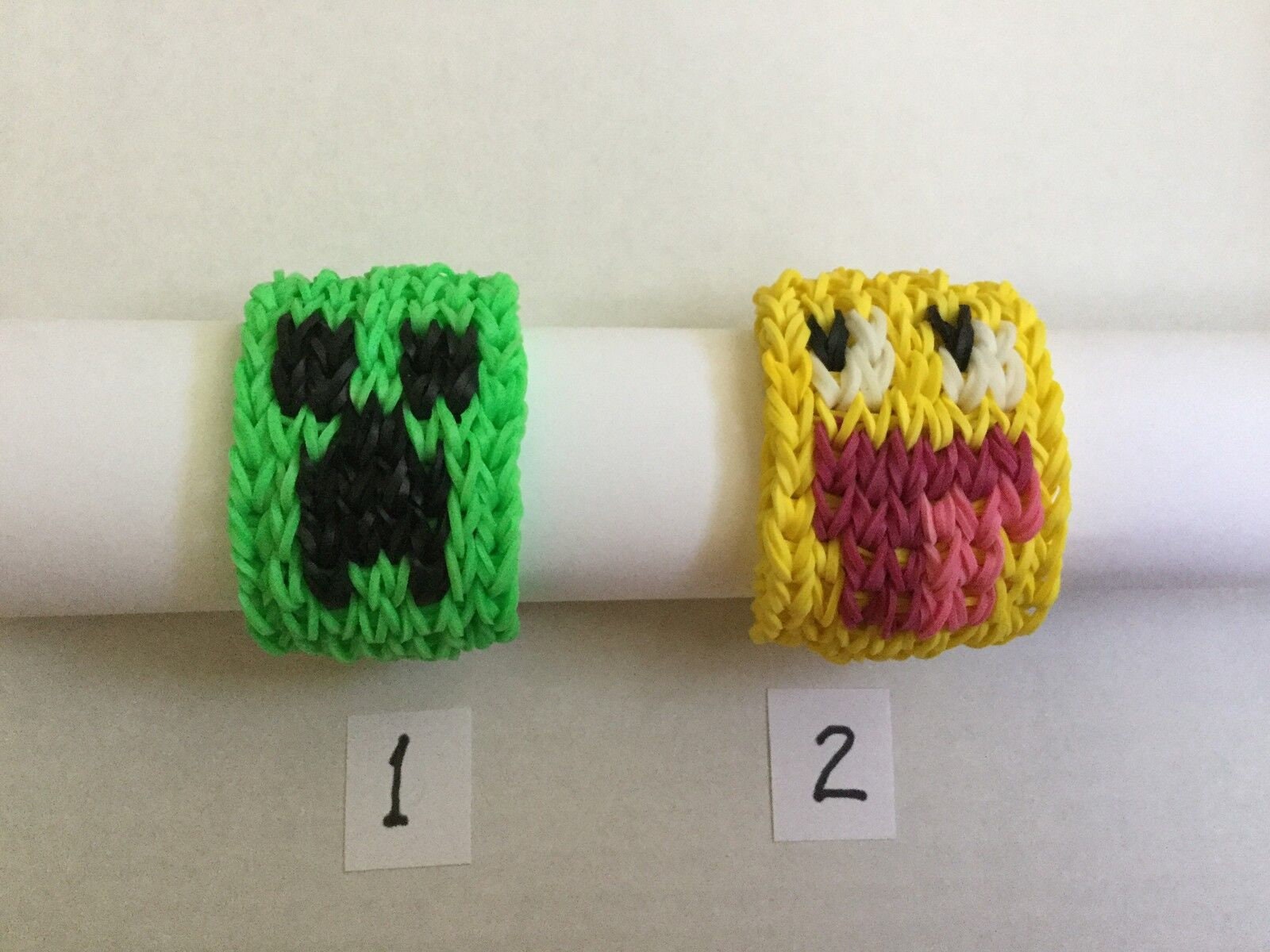 Rainbow Loom Bracelet - Faces - Etsy